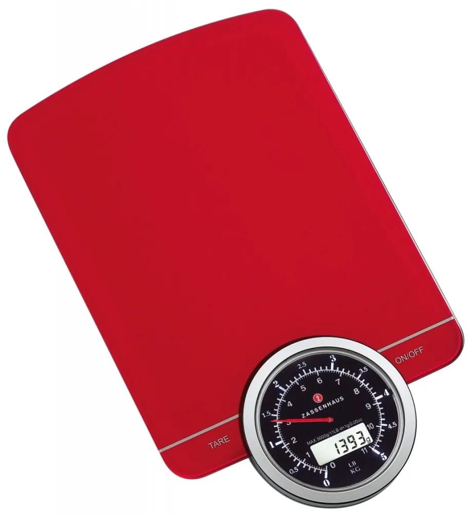 Zassenhaus Digitální kuchyňská váha SPEED červená do 5 kg