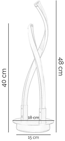 ONLI - LED Stolní lampa DAFNE LED/12W/230V 4000K 48 cm černá