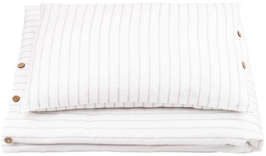 COTTON & SWEETS Povlečení Stripes Junior šedé, 100x135/40x60 cm