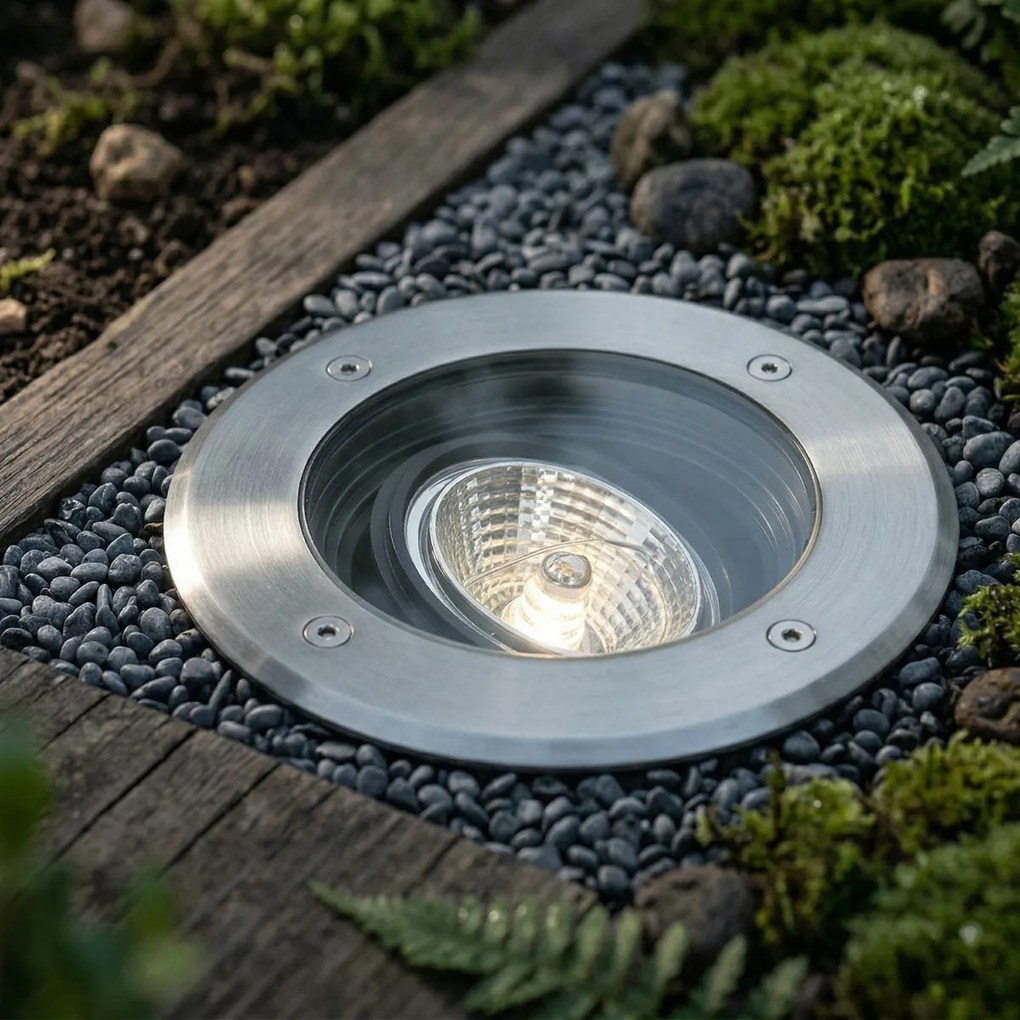 Moderní venkovní bodové svítidlo do země ocel AR70 nastavitelné IP65 - Delux