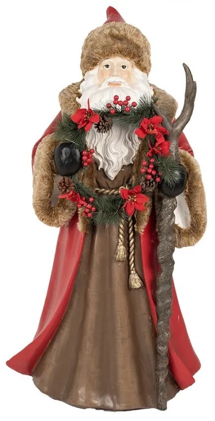 Veliká vánoční dekorace Santa Claus v plášti a Led světýlky - 65*49*122 cm