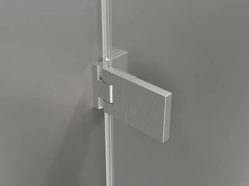Mexen Lunar-F, sklápěcí sprchový kout pravý 100 x 70 cm, 8mm čiré sklo, ocelový profil, 836-100-070-97-00-P