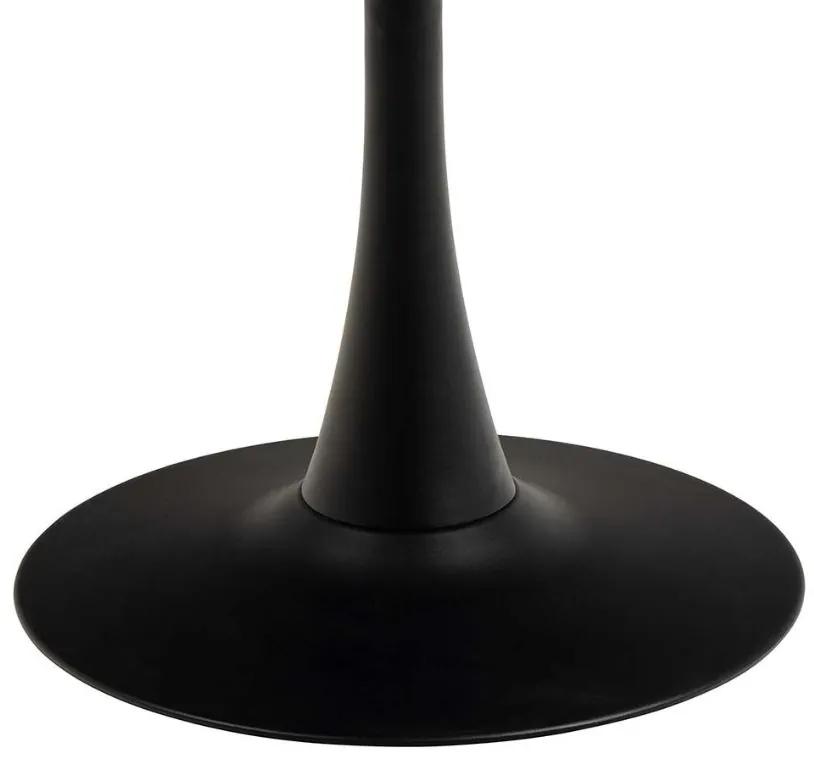 Scandi Černý mramorový jídelní stůl Montgomery 90 cm