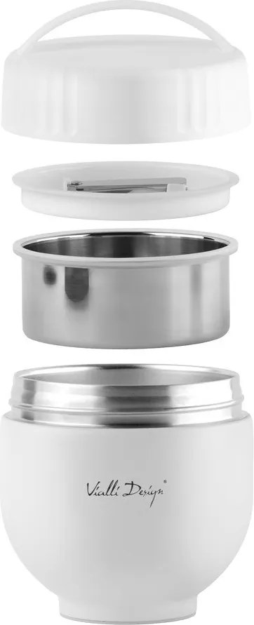 Bílá termoska na jídlo z nerezové oceli 680 ml Fuori – Vialli Design