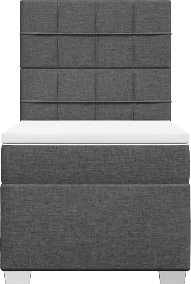 Box spring postel s matrací tmavě šedá 90x190 cm textil 3290344