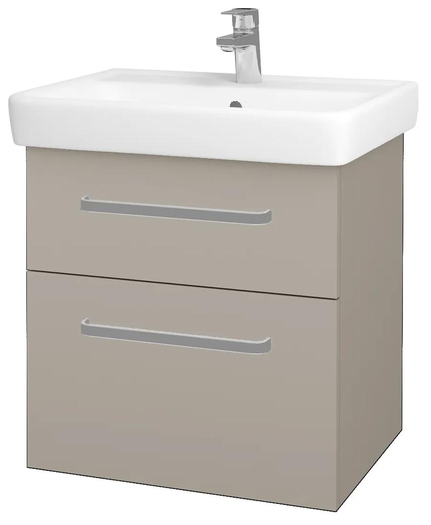 Dřevojas Koupelnová skříň Q MAX SZZ2 60 Varianta: N01 Bílá lesk / Úchytka T06 / N07 Stone