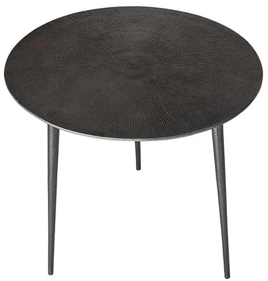 Hliníkový stolek kaylee ø 61 x 53 černý MUZZA