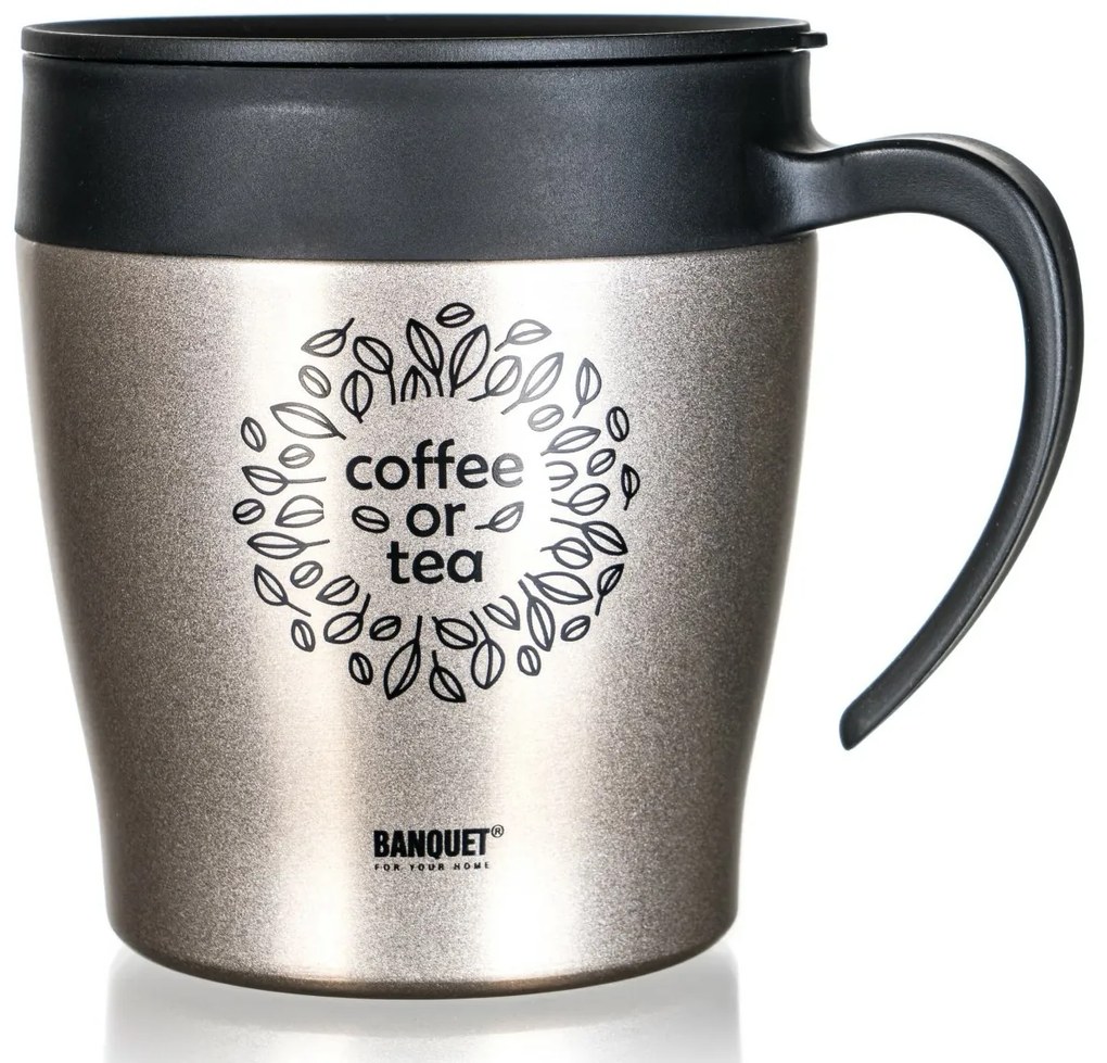Banquet Termohrnek cestovní TAZZA 330 ml, béžová