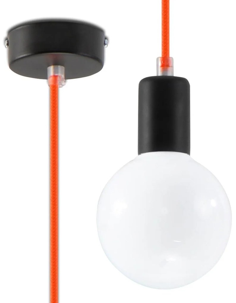 Závěsná žárovka EDISON, 1xE27, 60W, oranžová Sollux lighting EDISON SL.0154