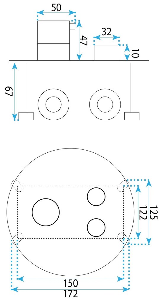 Rea Lungo Diamond, podomítková sprchová souprava s termostatickou baterií + BOX, REA-P6967