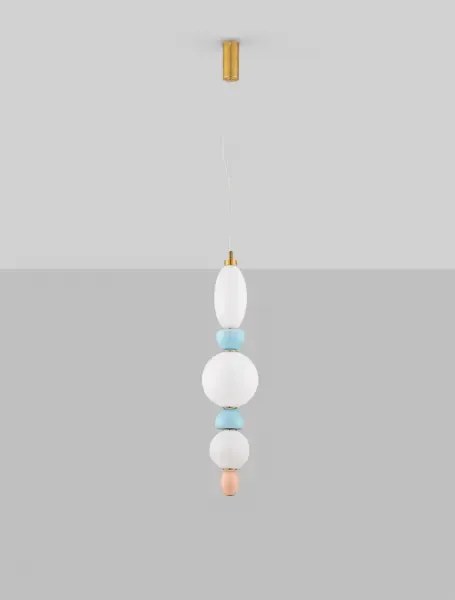 LED zlato-oranžovo-modré moderní svítidlo Obří