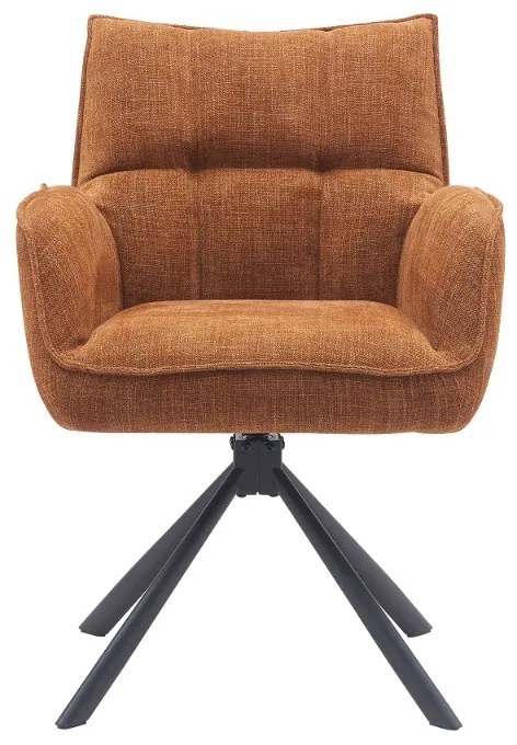 Designová otočná židle Callahan skořicová