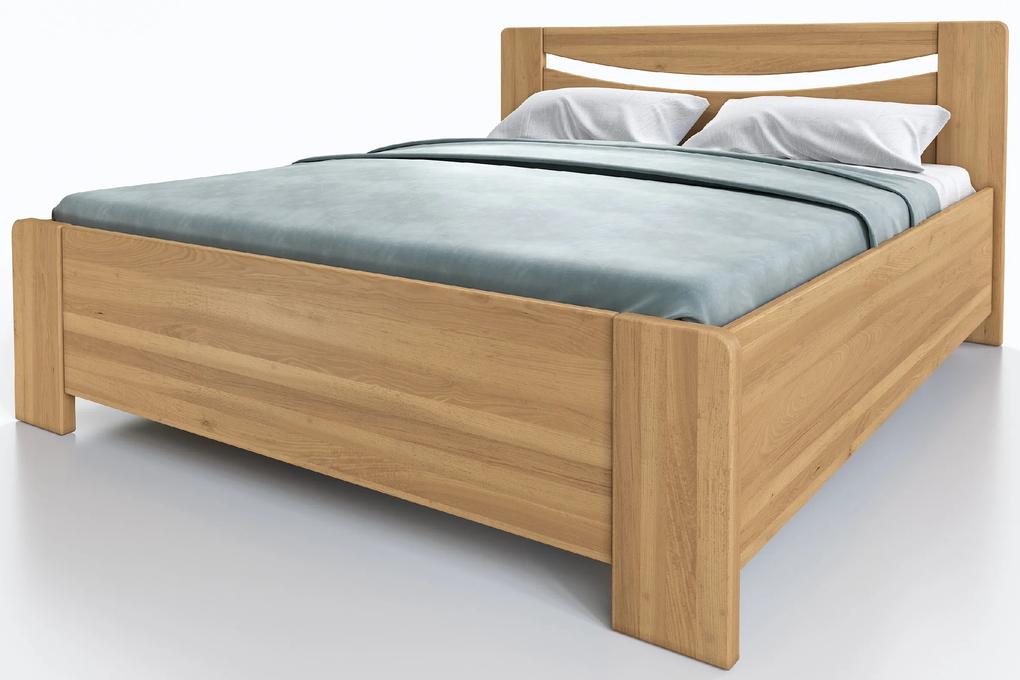 Vlastní výroba Buková postel Linda s úložným prostorem