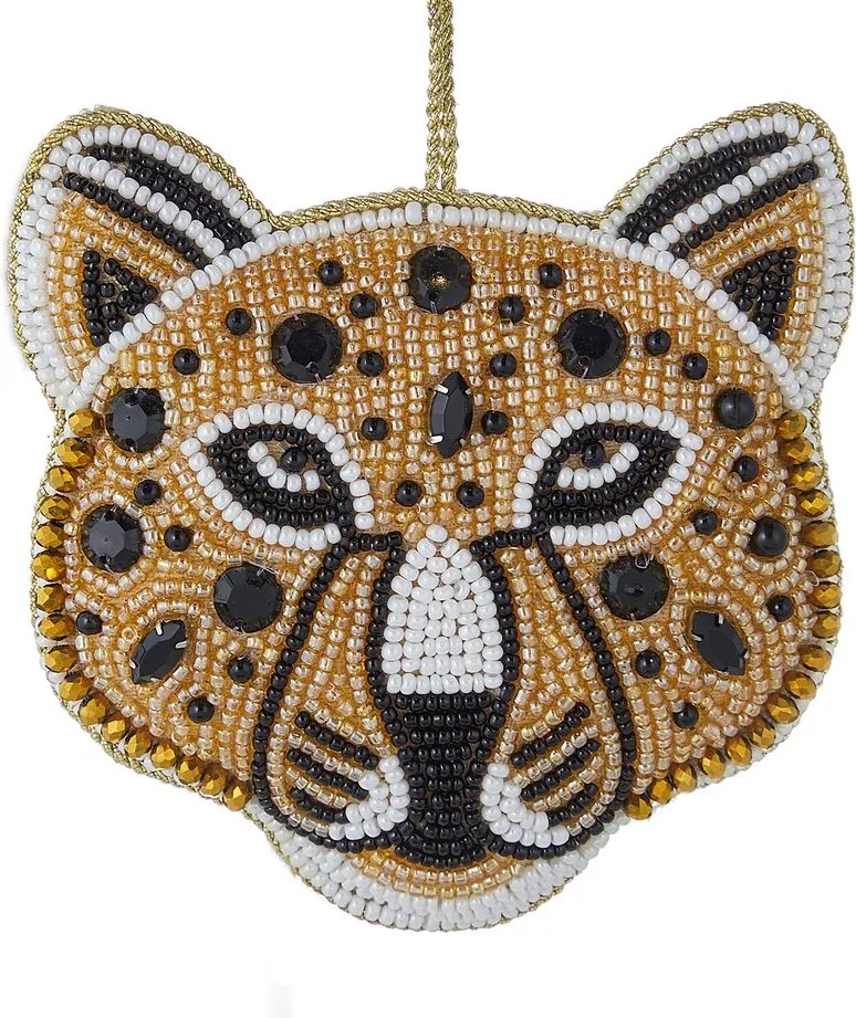 HANG ON Ozdoba s perličkami leopard