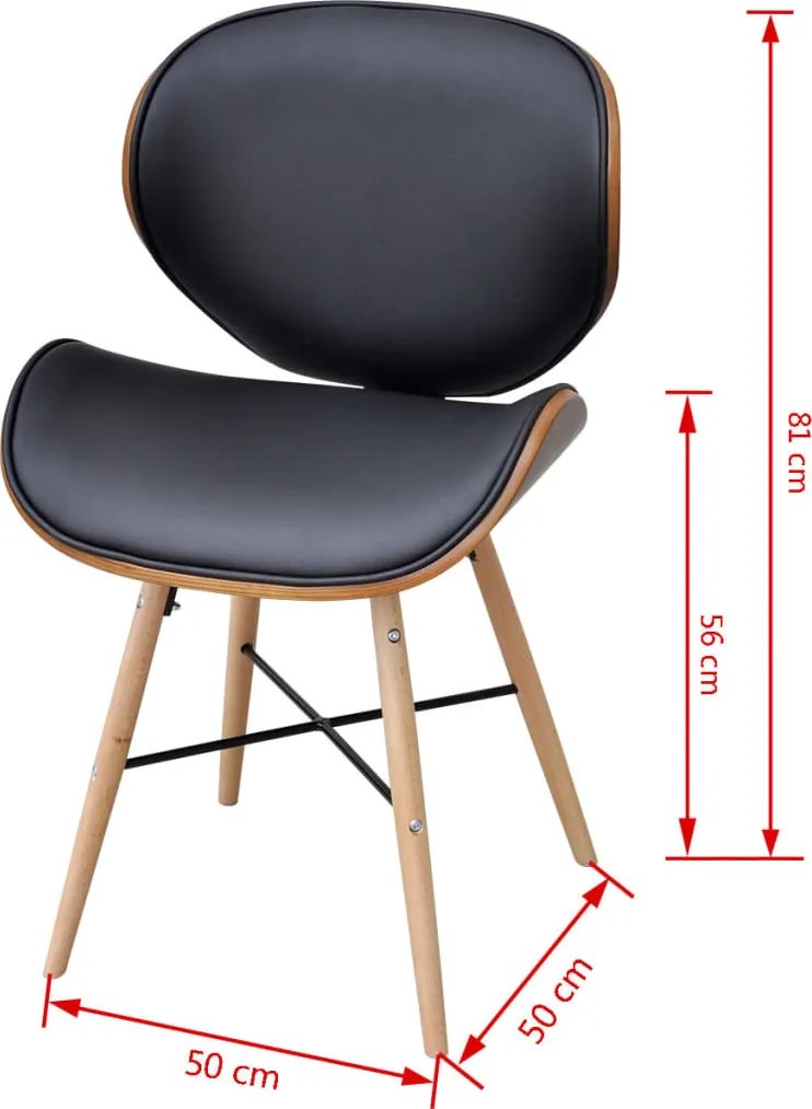 vidaXL Jídelní židle 2 ks tmavě šedé textil a ohýbané dřevo [283141] Barva: černá a světle hnědá
