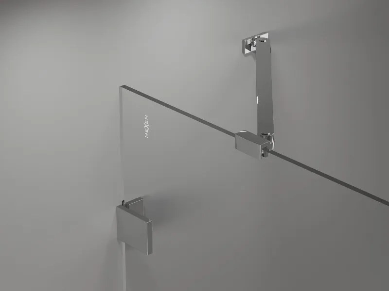 Mexen Lunar sprchová zástěna 2-křídlá levá 130 x 150 cm, transparentní, chrom - 897-130-100-01-00-L