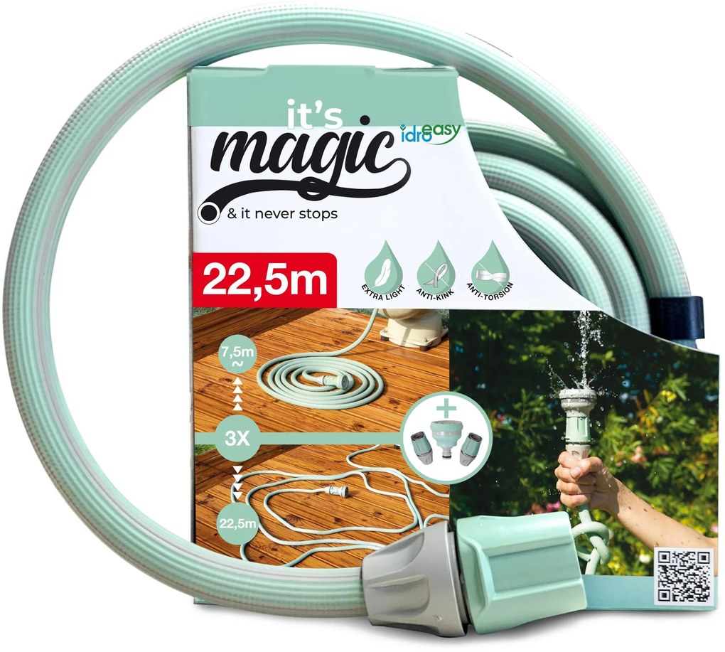 Zahradní hadice idro easy magic soft smart 22,5m 1/2”