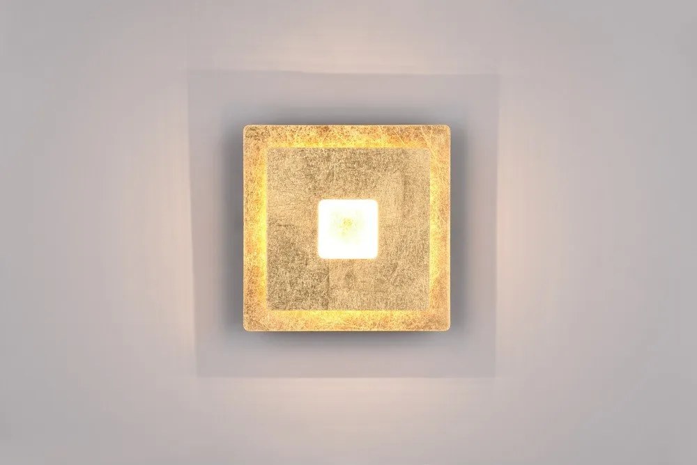 LED nástěnné svítidlo ve zlaté barvě Leano – Trio