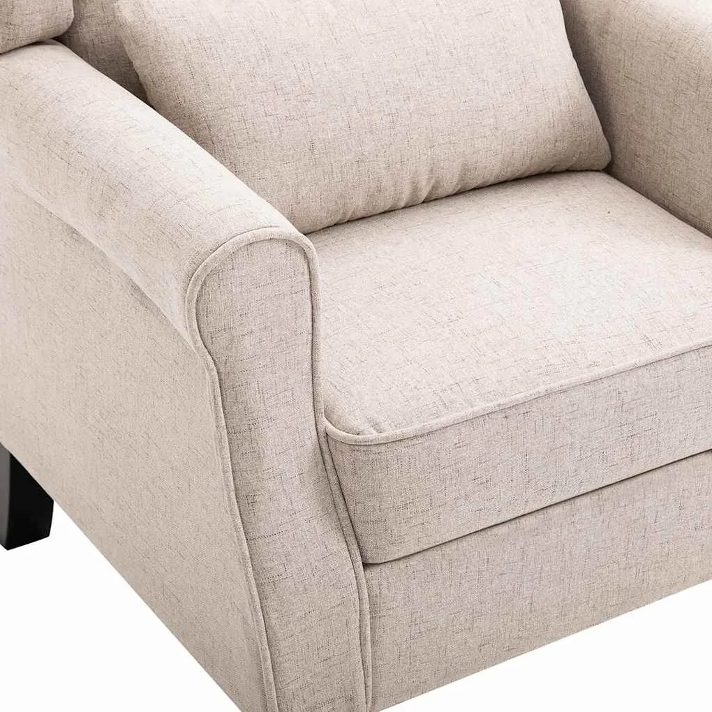Křeslo béžové textil 248614
