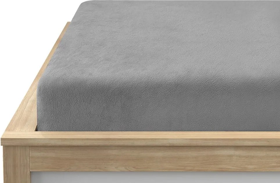 Prostěradlo mikroplyš SOFT 180x200 cm světle šedé