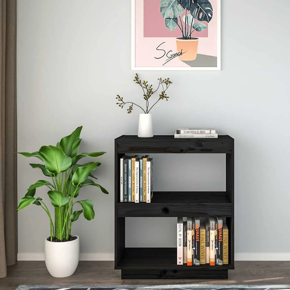 vidaXL Knihovna 60 x 35 x 71 cm masivní dřevo borovice [810861] Barva: Šedá