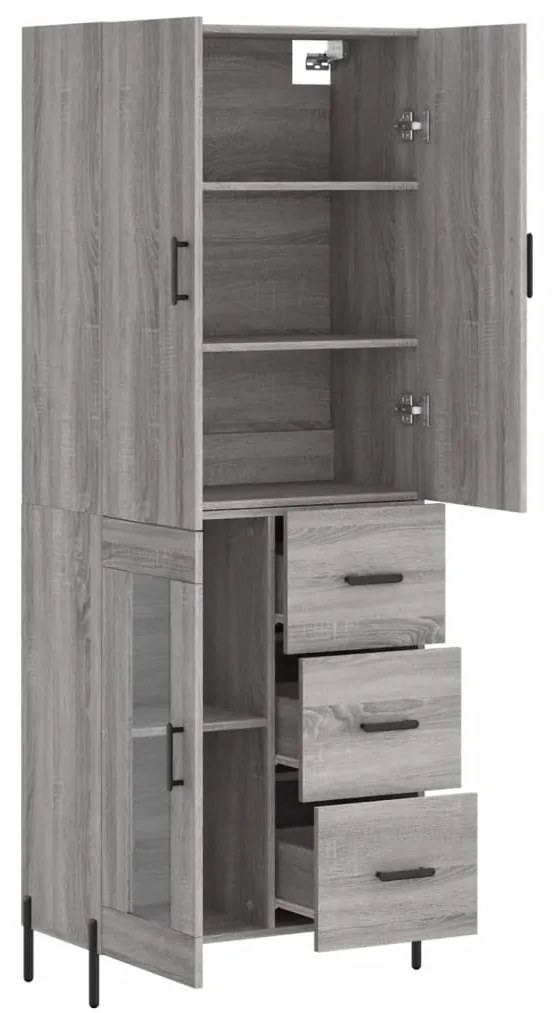 Skříň highboard šedá sonoma 69,5 x 34 x 180 cm kompozitní dřevo