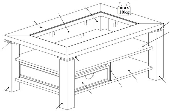 Konferenční stolek Lazy, dub sonoma