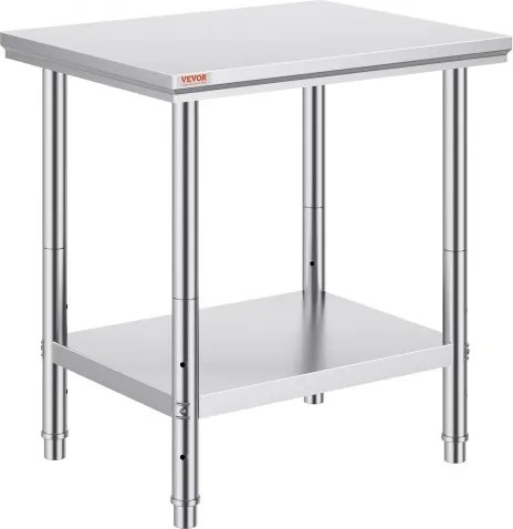 Pracovní stůl 61 × 76,2 × 81,3 cm z nerezové oceli NSF pro na přípravu komerčních