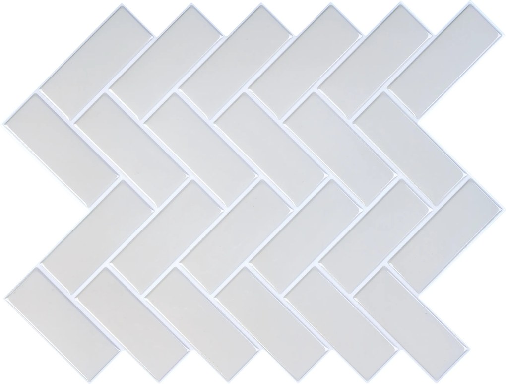 Livarno® Dekorativní samolepicí obklady, 10 kusů (světle šedá)