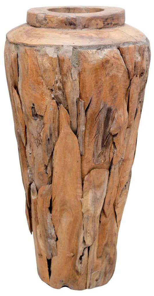 285211 vidaXL Dekorativní váza 40 x 60 cm masivní teakové dřevo