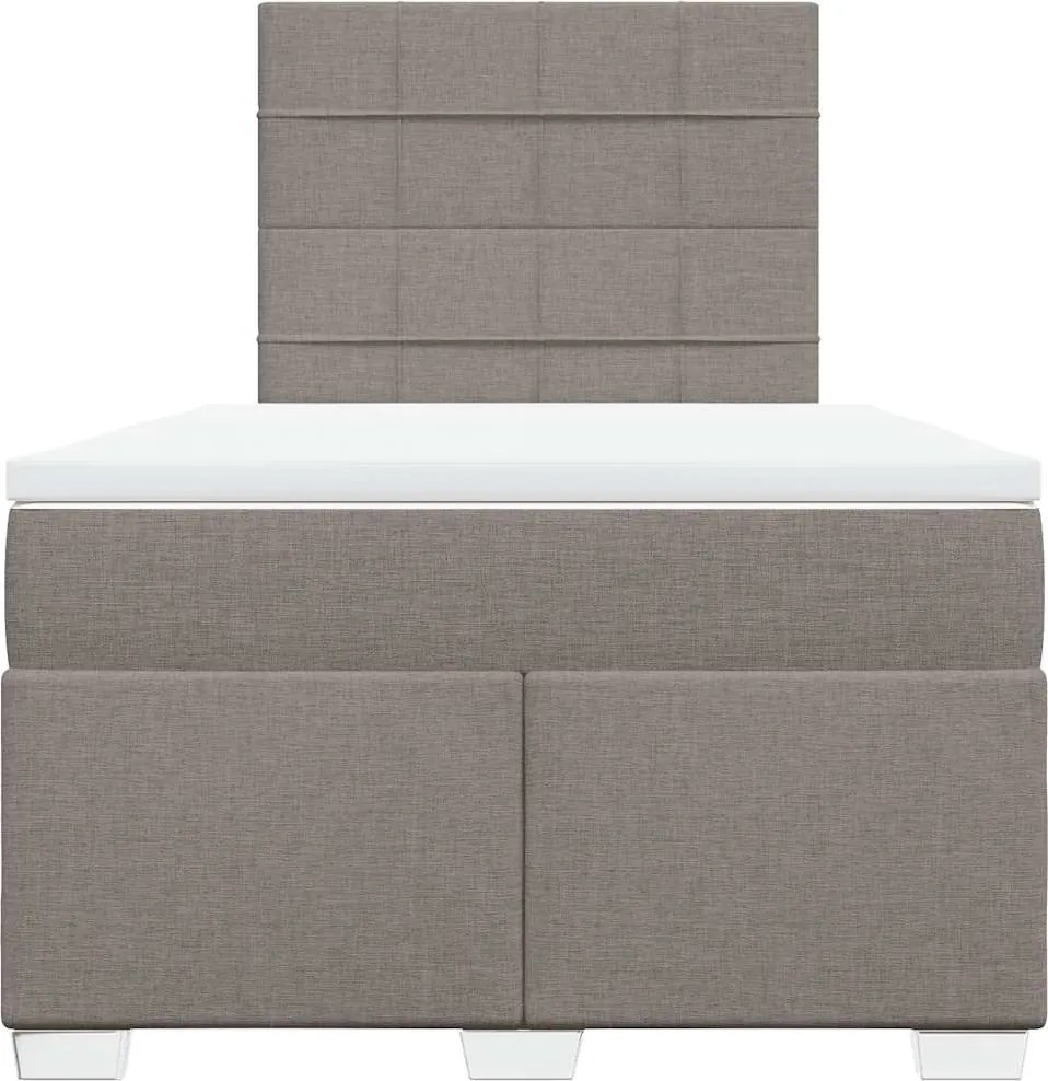 Box spring postel s matrací taupe 120x200 cm textil 3292759