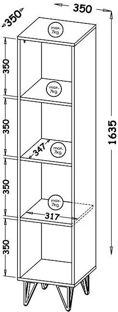 Casarredo Regál LODINE 10 dub wotan