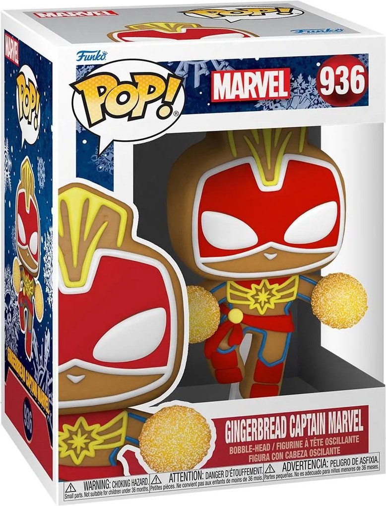 Funko pop marvel holiday: gingerbread captain marvel