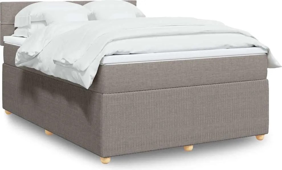 Box spring postel s matrací taupe 160x200 cm textil 3289811