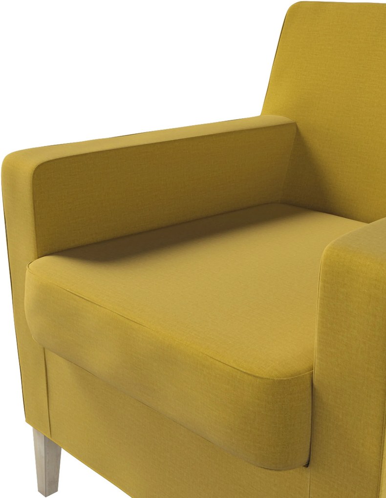 Potah na křeslo IKEA Karlstad barva žlutá látka sametová