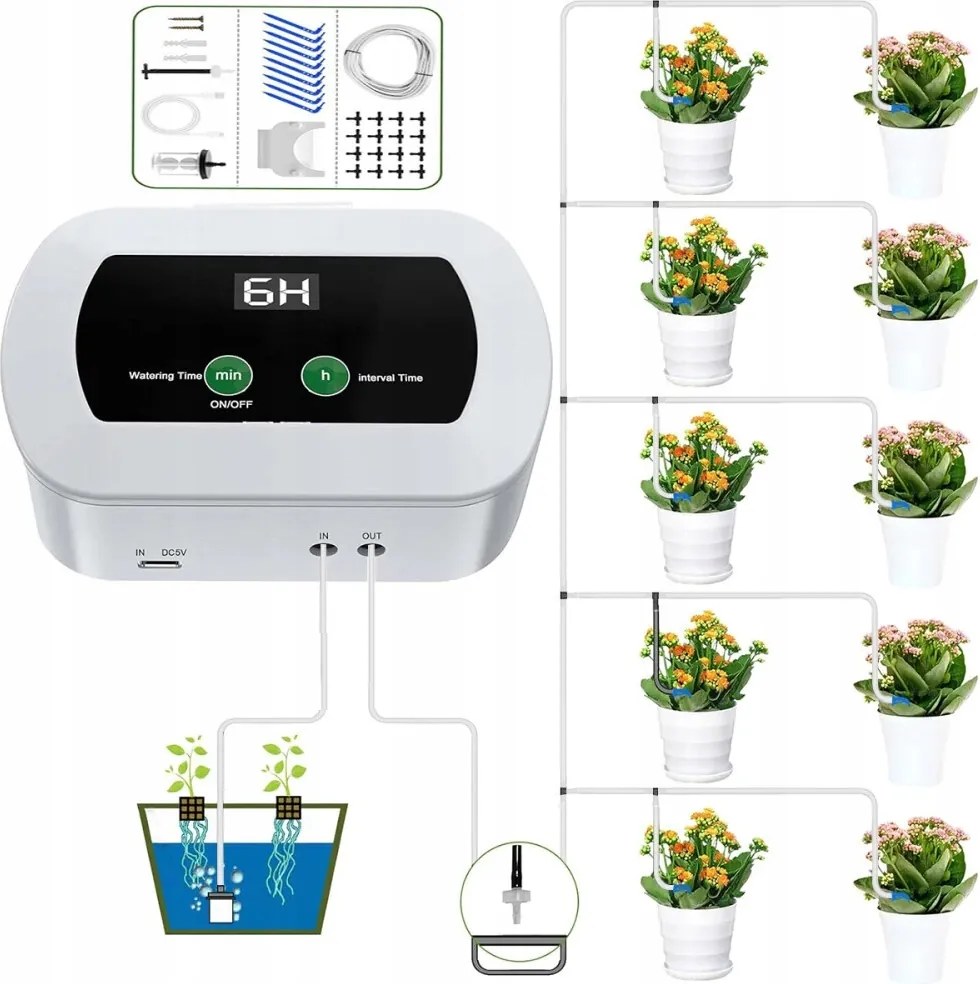 Systém kapkové závlahy 10 m 10 x automatické trysky, sada