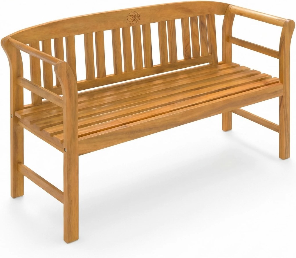 Zahradní lavice Rose z eukalyptového dřeva certifikace FSC® 157x45x82cm