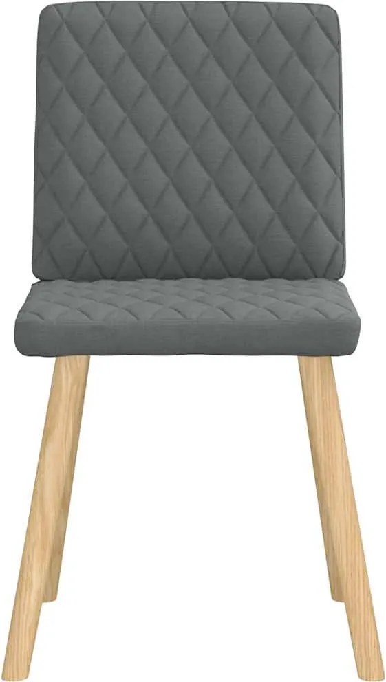 Otočné jídelní židle 6 ks tmavě šedé textil 3315492