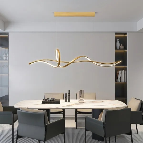 Brilagi - LED Stmív. lustr na lanku SIGNATURE LED/55W/230V 120x23 cm zlatá + DO