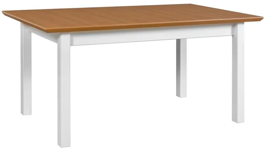Jídelní stůl Arwen 5LS Zvolte barvu nožek: Bílá, Barva horní desky stolu (dýha): Buk přirodní