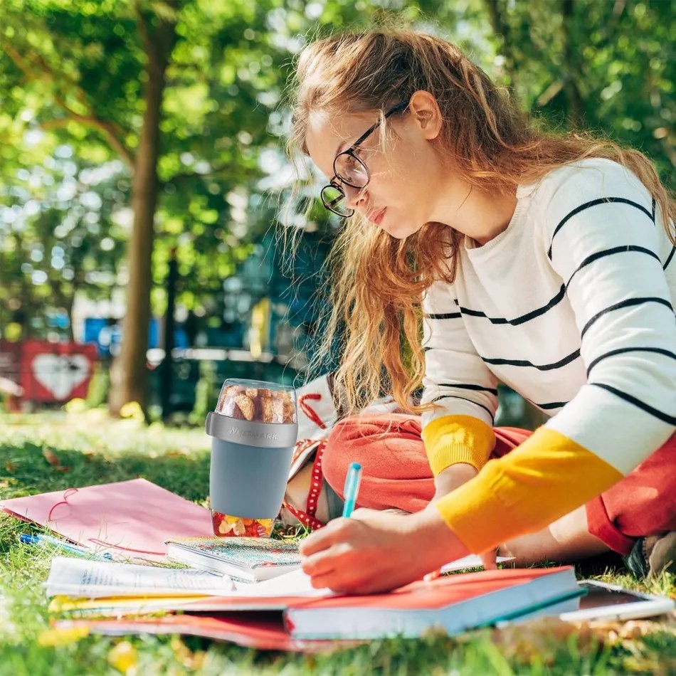 Westmark Třídílná dóza na jídlo, 1150 ml, modrá, L