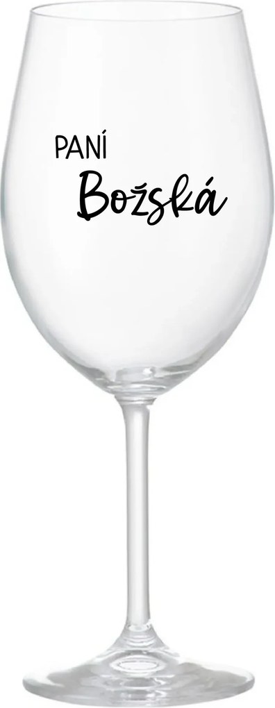 PANÍ BOŽSKÁ - čirá sklenice na víno 350 ml
