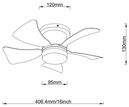 Globo 03609B - LED Stmív. stropní ventilátor HINES 10W/230V 3000-6500K +DO