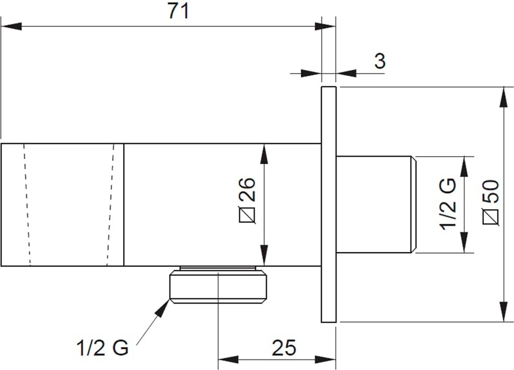 Sapho SG301 držák sprchy s vyústěním chrom