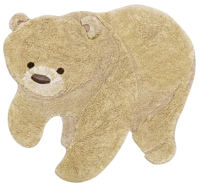 Béžový pratelný ručně tkaný bavlněný dětský koberec 120x122 cm Bear – Lorena Canals