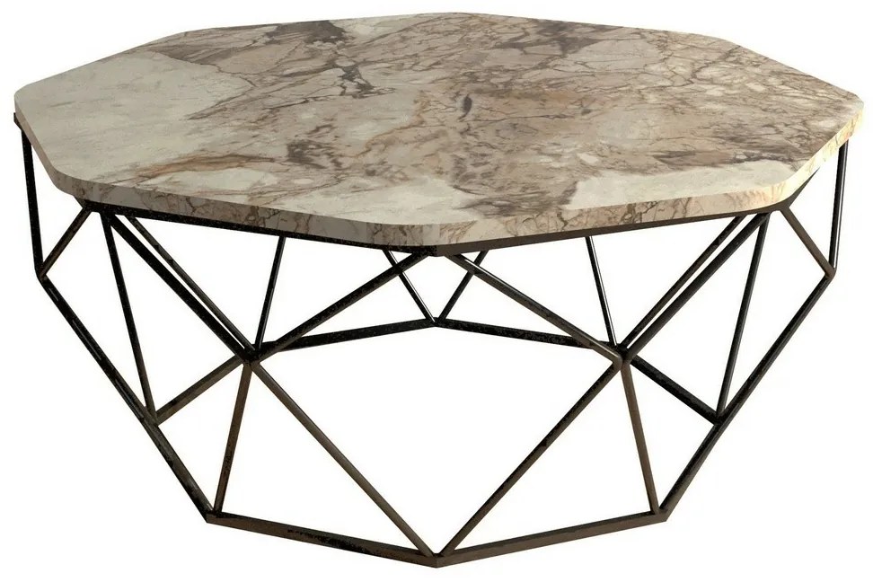 Konferenční stolek Diamond White Marble