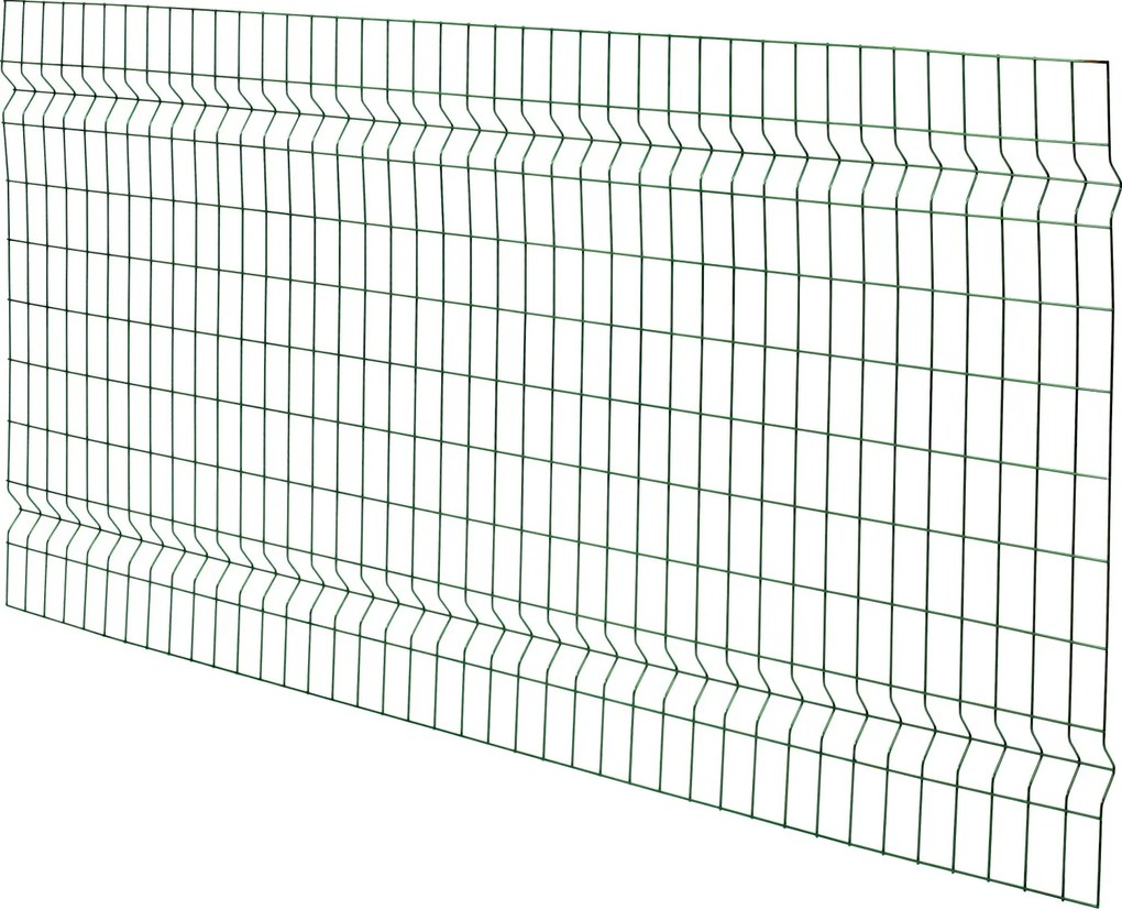 Jednoduché svařované 3D plotové pletivo zelená 100 x 200 cm