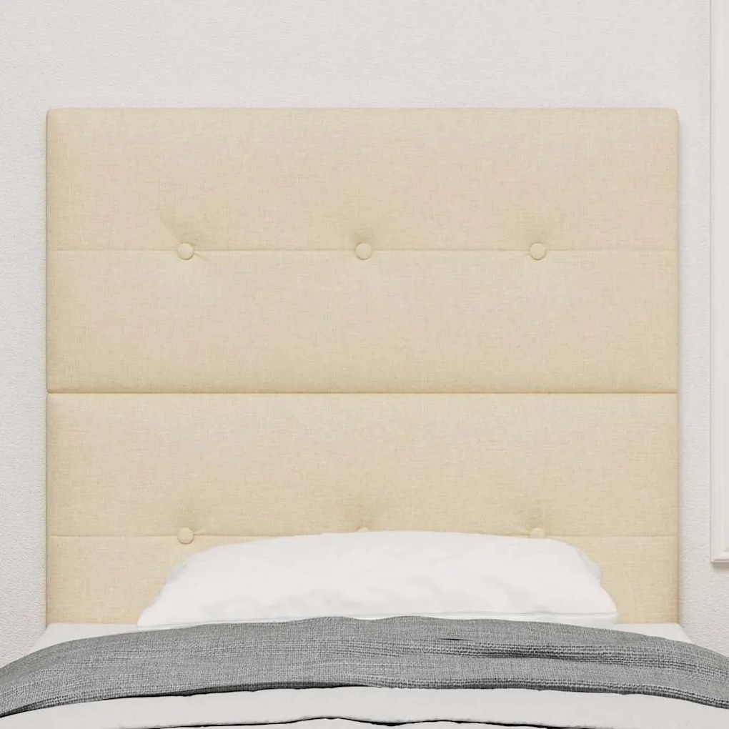 Výškově nastavitelné čelo postele s čelo Krémová 100 cm textil 3337813