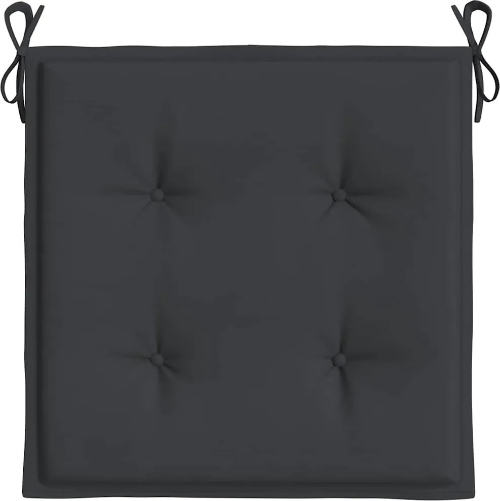 Podušky na zahradní židli 6 ks černé 40x40x3 cm látka oxford 314017