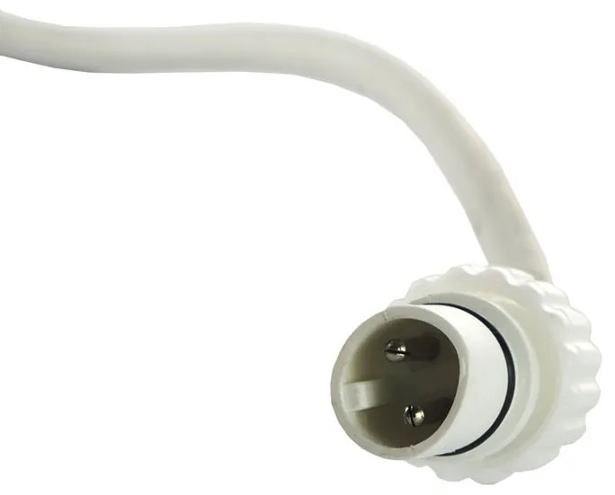Easy Fix LED party osvětlení, 5 m, venkovní, 10 transparentních kouliček, 70 teple bílých diod, bílý kabel, IP67, prodlužovací